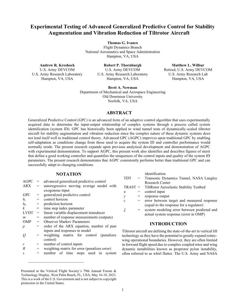 Experimental Testing Of Advanced Generalized Predictive Control For 9410